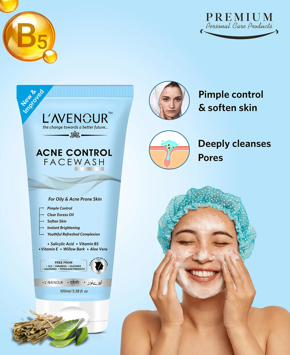 Buy Unisex Acne Control Face Wash For Oily & Acne Prone Skin - L ...
